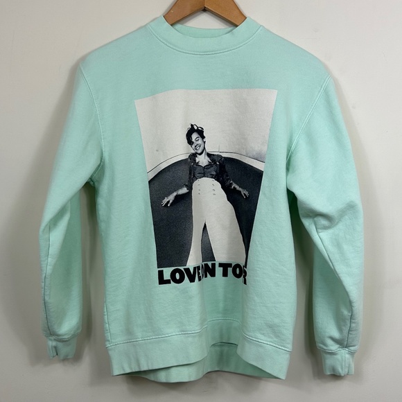 Tops | Harry Styles Hoodie Green Small Stain Shown In Pictures No Size ...